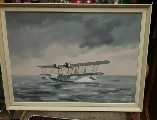SUPERMARINE STRANRAER A ww2 British seaplane Painting by Noel A Bray £ ...