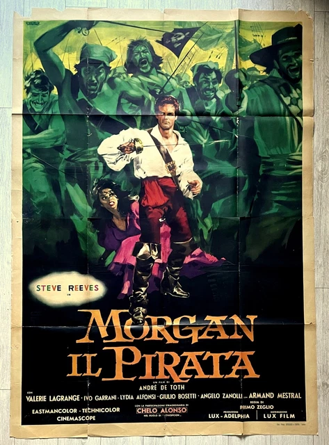 MANIFESTO POSTER AFFICHE Movie Cinema Morgan Il Pirata Reeves Avventura Film 4Fg EUR 69,99 ...