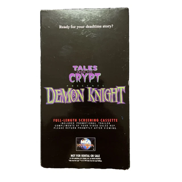 TALES FROM THE Crypt Demon Knight VHS 1995 RARE PROMO TAPE £27.53 - PicClick UK