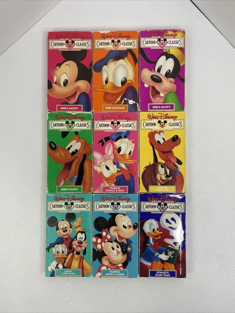 Vintage Walt Disney Cartoon Classics Vhs Tapes 1 2 4 7 8 9 Lot Of 6 Eur