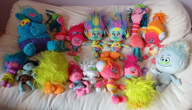 THE TROLLS BUNDLE Joblot Of Soft Toys Key Clips Plush Dreamworks £17.99 ...