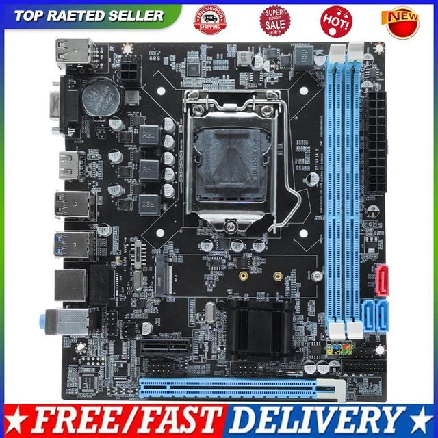 B75 MOTHERBOARD VGA+HDMI-COMPATIBLE+RJ45 Port 16GB Micro-ATX PC Main ...