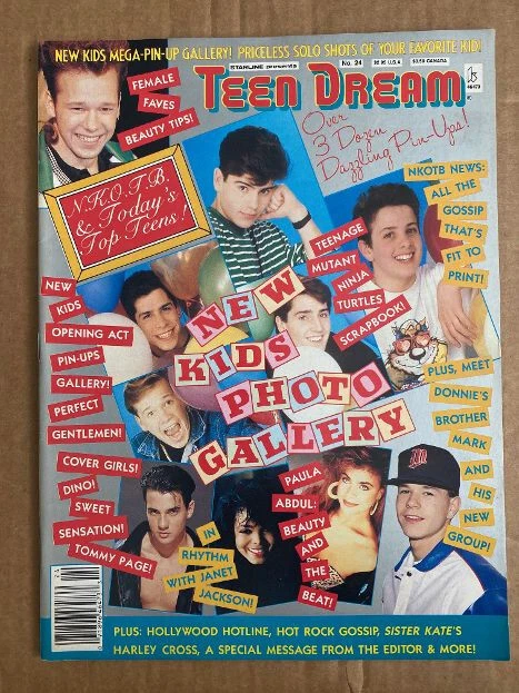 TEEN DREAM MAGAZINE Issue #24 NKOTB Photo Gallery, Mark Wahlberg, Janet ...