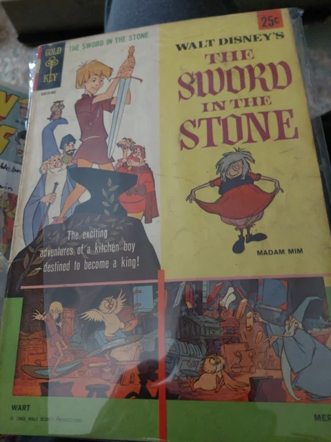 WALT DISNEY THE Sword In The Stone Comic 1963 Gold Key Vintage Comic ...
