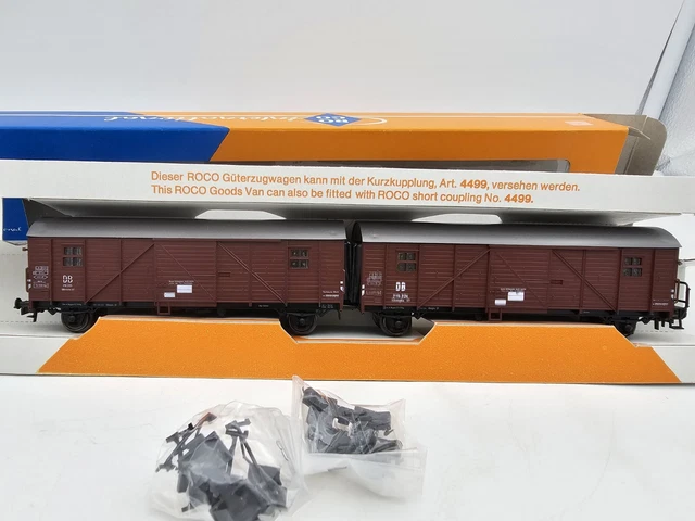 ROCO H0 4328 Leig-Einheit gedeckter Güterwagen DB in OVP Sammlerzustand EUR 19,00 - PicClick DE