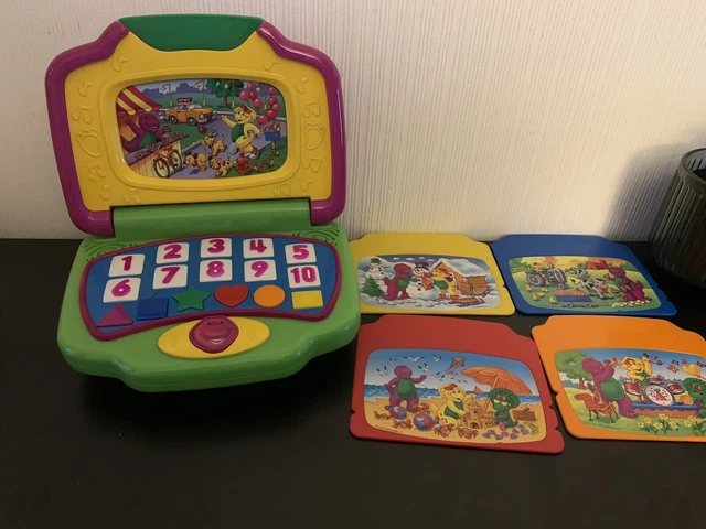BARNEY THE DINOSAUR And Friends Interactive Laptop With Cartridges £19. ...