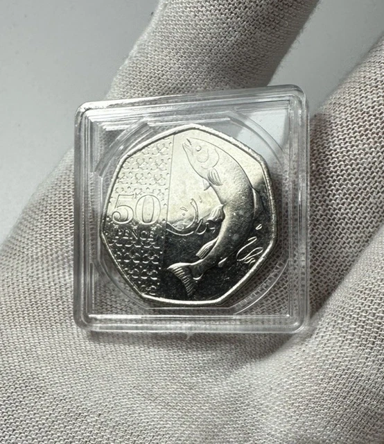 ATLANTIC SALMON 50P - 2023 - No Privy Mark - Genuine (Sealed Bag) £88. ...