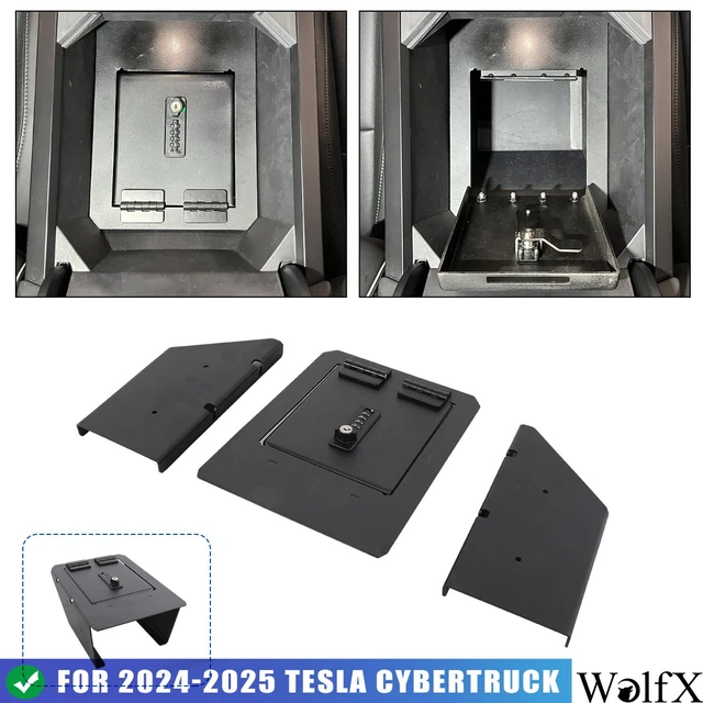 ANTI-THEFT DIGITAL SECURITY Safe Box For 2024-2025 Tesla Cybertruck ...