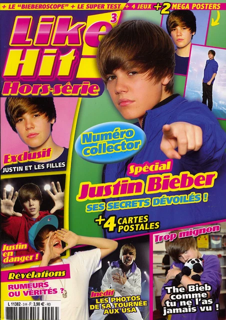 MAGAZINE LIKE HIT n° 3 H, "Spécial Justin BIEBER". EUR 15,00 - PicClick FR