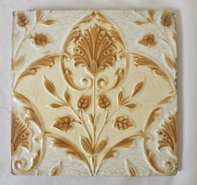 CHARMING ANTIQUE MINTON Aesthetic Corn Design 6 Inch Tile (A) Colourful ...