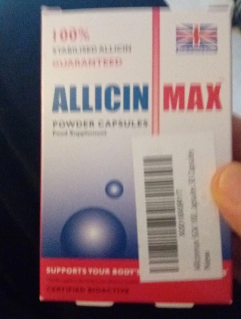 ALLICIN MAX 100% Pure Allicin 30 Vegetarian Capsules Allicinmax £5.00 ...