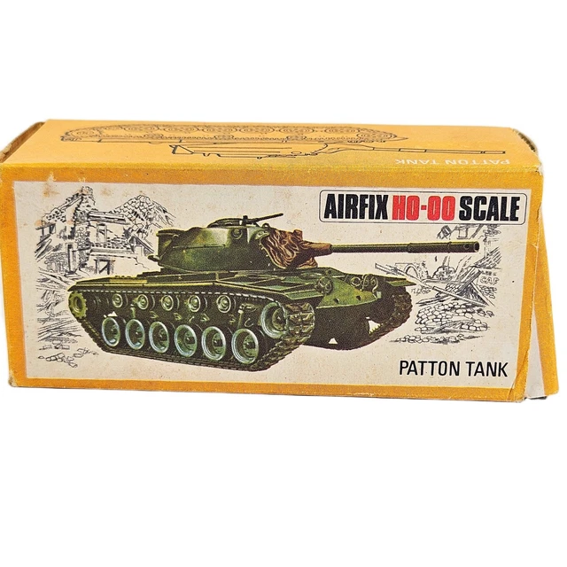 VINTAGE AIRFIX HO-OO Scale 1653 M48 Patton Tank Model Kit Polythene ...