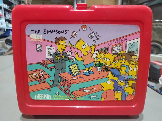VINTAGE THERMOS THE Simpsons Lunchbox Complete 1990 Bart Simpson £43.37 ...
