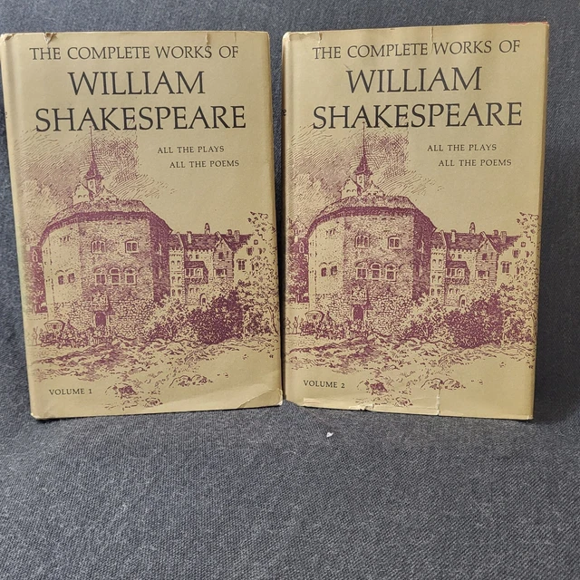 THE COMPLETE WORKS OF WILLIAM SHAKESPEARE 2 volumes HCDJ Doubleday ...