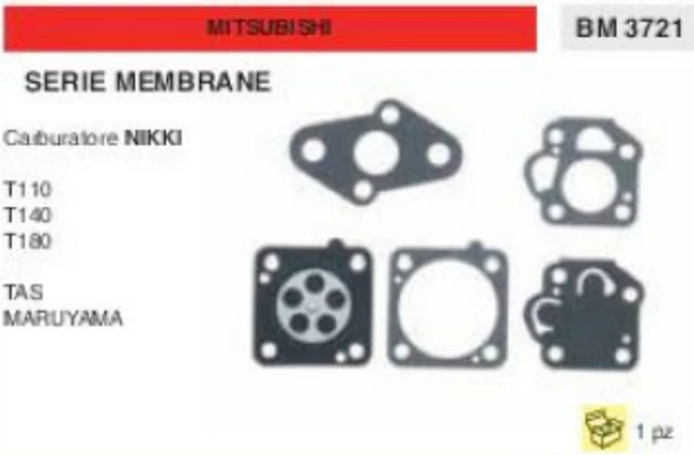 MEMBRANE CARBURATEUR DÉBROUSSAILLEUSE Mitsubishi Tas Maruyama T110 T140 ...