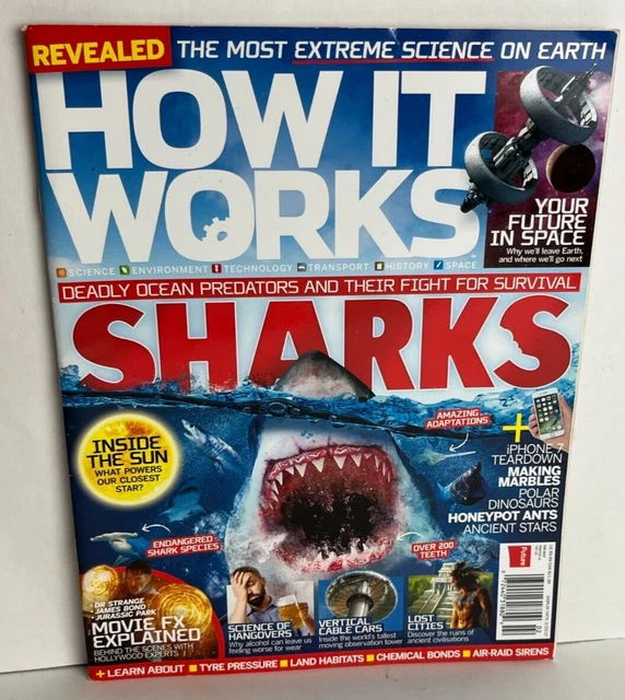 FUTURE MAGAZINE HOW IT WORKS Deadly Predators SHARKS Feb. 2017 NEW! £10 ...