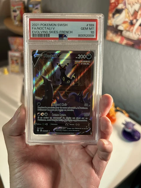 NOCTALI V PSA 10 FA Alternative 189/203 Évolution Céleste Carte Pokémon ...