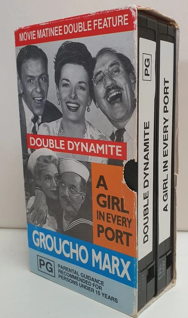 GROUCHO MARX DOUBLE Feature VHS Double Dynamite/A Girl In Every Port ...