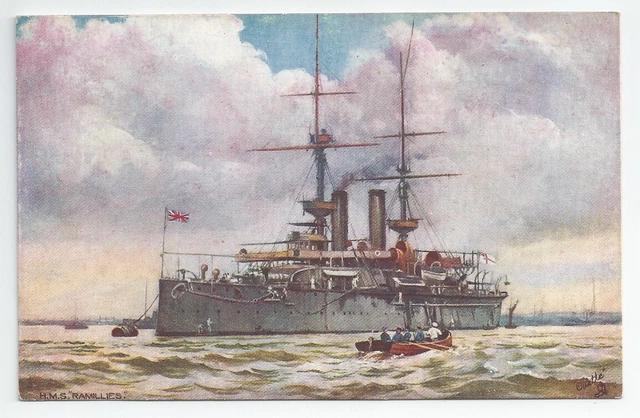 HMS RAMILLIES ROYAL Sovereign class Battleship Royal Navy PC £10.00 ...