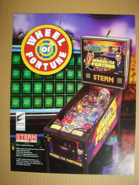 FLYER DE FLIPPER STERN: WHEEL OF FORTUNE EUR 3,00 - PicClick FR