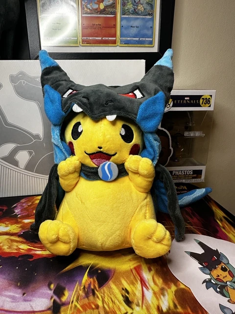 COSPLAY POKEMON PLUSH Mega Shiny Charizard X Pikachu Cloak Soft Toy ...