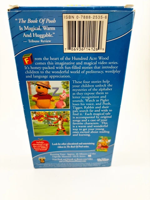 THE BOOK OF Pooh Fun With Words VHS Children Educational Disney Used ...
