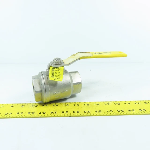 APOLLO 76F-107-01 1-1/2& NPT CF8M Stainless Steel Ball Valve 1000CWP £ ...