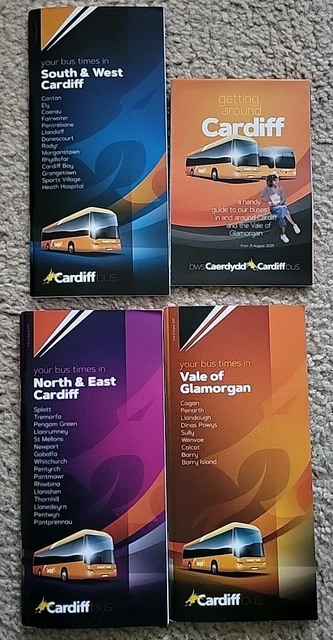 CARDIFF BUS TIMETABLES & Map £3.30 - PicClick UK