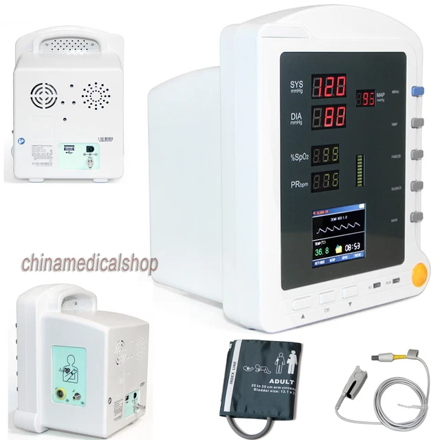 PORTABLE PATIENT MONITOR Multi-parameters NIBP SPO2 Pulse rate ICU/CCU ...