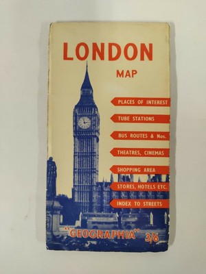 LONDON STREET MAP 1950s-60s VINTAGE bus TUBE £11.68 - PicClick UK