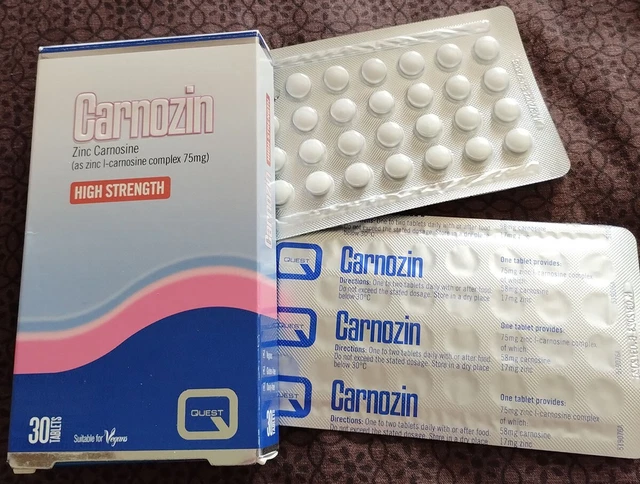 QUEST CARNOZIN - Zinc Carnosine - 57 Vegan Tablets £12.00 - PicClick UK