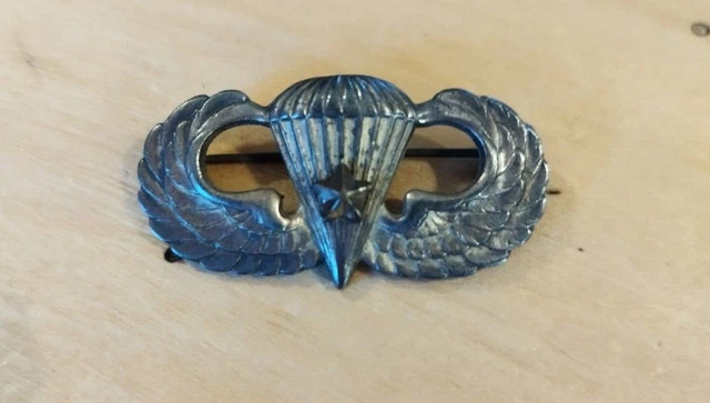 US INSIGNES BREVET wings Paratrooper Airborne 1 jump star Sterling ...