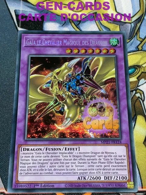 OCCASION CARTE YU Gi Oh GAIA LE CHEVALIER MAGIQUE DES DRAGONS MP21-FR124 1ère éd EUR 3,00 ...