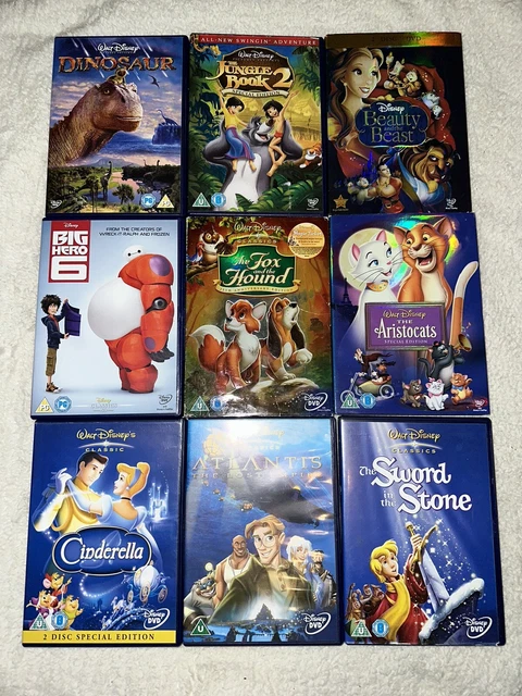 WALT DISNEY CHILDRENS DVD Bundle X 9 Animated Family Free Post More ...