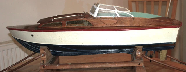 FAIREY HUNTSMAN VINTAGE R/C Model Boat, Brushless converted Beast with ...