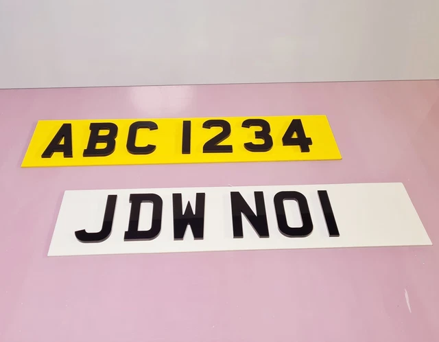 3D/4D LASER CUT 5mm Thick Number Plate Letters & Numbers Black Charles ...