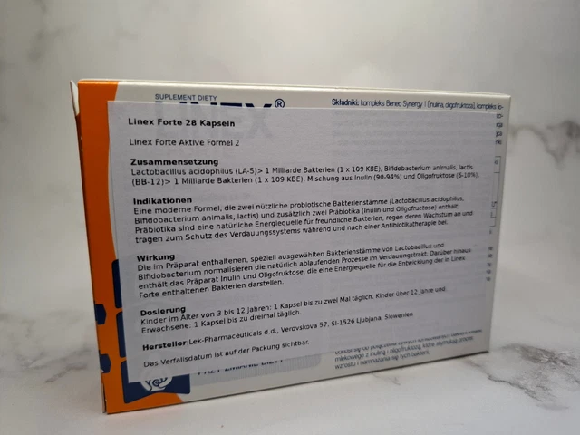 LINEX FORTE 2X28 Capsules Probiotic Synbiotic Acidophilus Immunity Gut £26.71 - PicClick UK