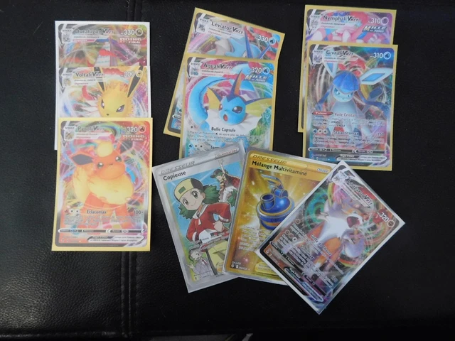 CARTE POKEMON 225 carte 0 double evo celeste- 90 rev; 12 h; 12 v; 8vmax ...