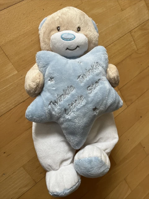 CARD FACTORY CUDDLES Collection Twinkle Little Star Blue Teddy Bear 15 ...