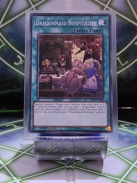MYFI-EN023 DRAGONMAID HOSPITALITY Super Rare 1st Edition YuGiOh Card ...