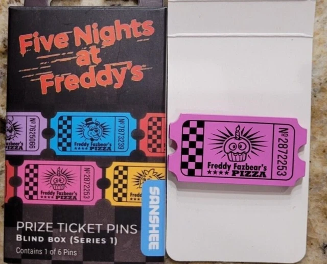 FNAF FIVE NIGHTS at Freddy's Sanshee Foxy Ticket Pin Blind Box £19.74 ...