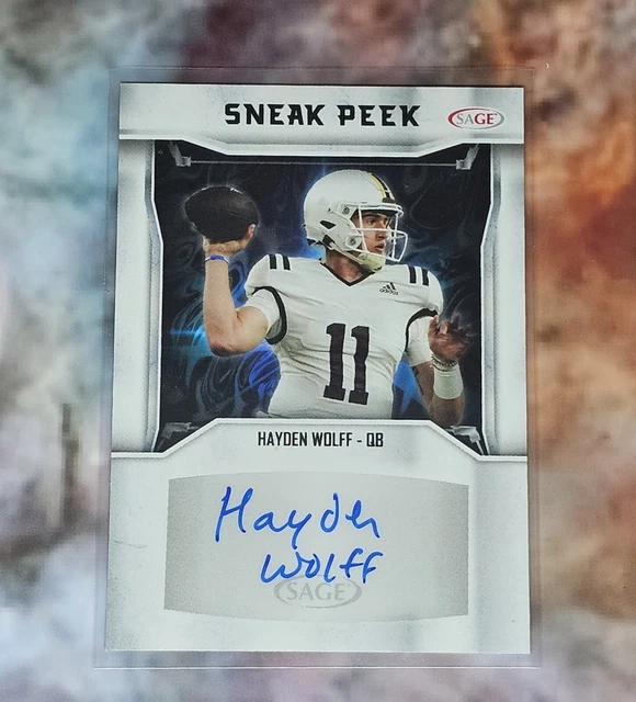 2024 SAGE FOOTBALL Sneak Peek Autografo Hayden Wolff (Western Michigan ...