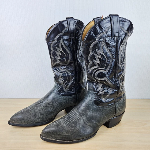 VINTAGE TONY LAMA Shrunken Bull Shoulder Cowboy Boots Men’s 10 EEE USA ...