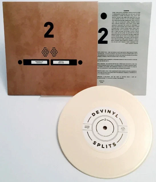 KEVIN DEVINE/MEREDITH GRAVES: Devinyl Splits No. 2 Tan Colored 7" Vinyl ...