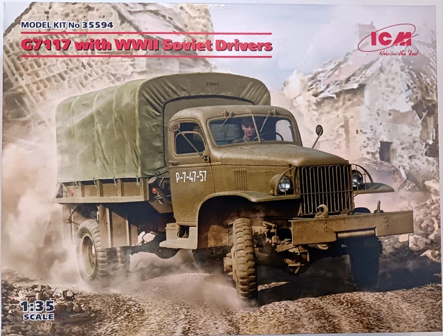 ICM 35594 : G 7117 sowj. Armee-LKW mit Besatzung WW II Kit 1:35 EUR 25 ...