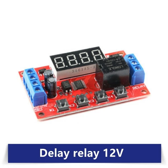 DC 12V 10A Adjustable Time Delay Relay Module LED Digital Timer Control ...
