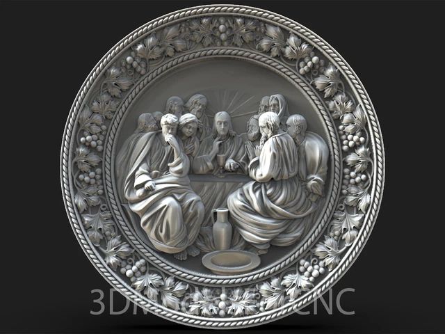 3d Model Stl File For Cnc Router Laser And 3d Printer The Last Supper 7 £