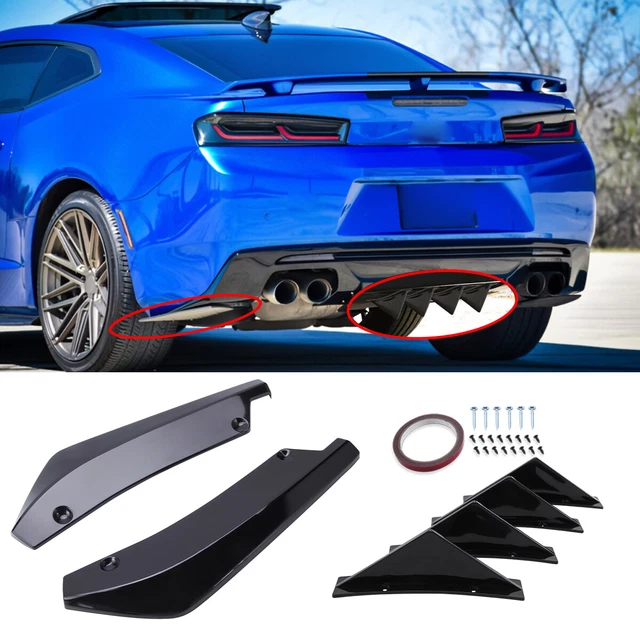 FOR CHEVROLET CAMARO SS ZL1 Rear Diffuser Shark Fins Splitter Canard ...