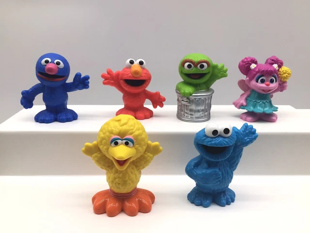 Sesame Street Figures Lot Of 6 Oscar Elmo Grover Abby Big Bird Cookie Monster £1330 Picclick Uk