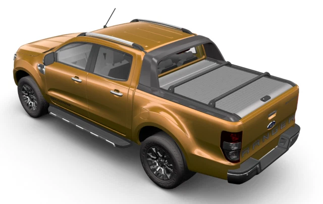 MOUNTAIN TOP ROLL Black Cross Bars- Ford Ranger Wildtrak Genuine Roller ...